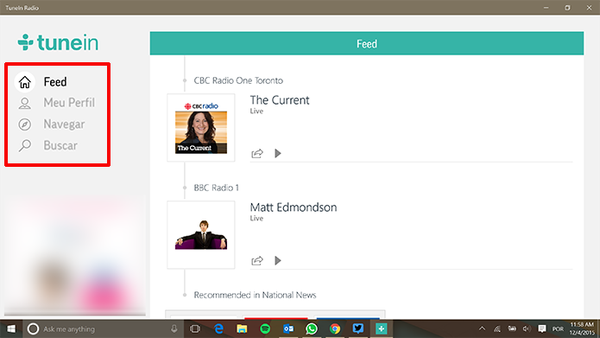 TuneIn para PC: ouça rádio online no app universal do Windows 10