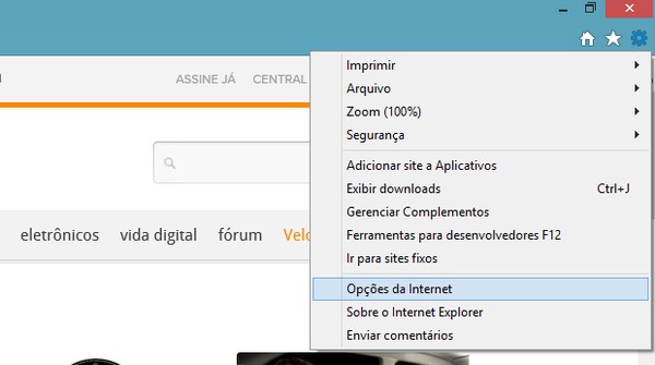 Como redefinir as configurações do Internet Explorer no Windows 8