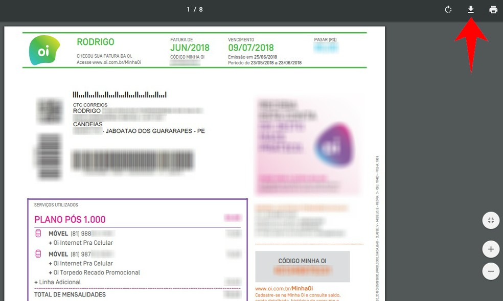 Como tirar segunda via da Oi