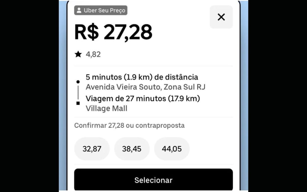 Uber Seu Preço: app ganha recurso popular no inDrive e 99; entenda