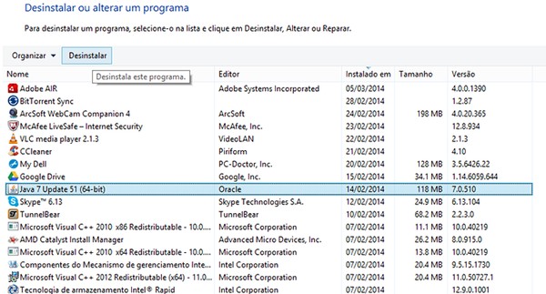 Como corrigir erro de Java no computador