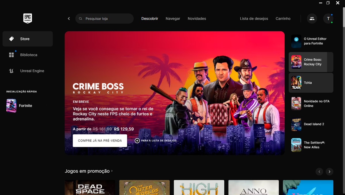 Como desinstalar o Epic Games launcher