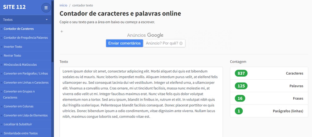Contador de caracteres online (com e sem espaço): conheça 12 opções