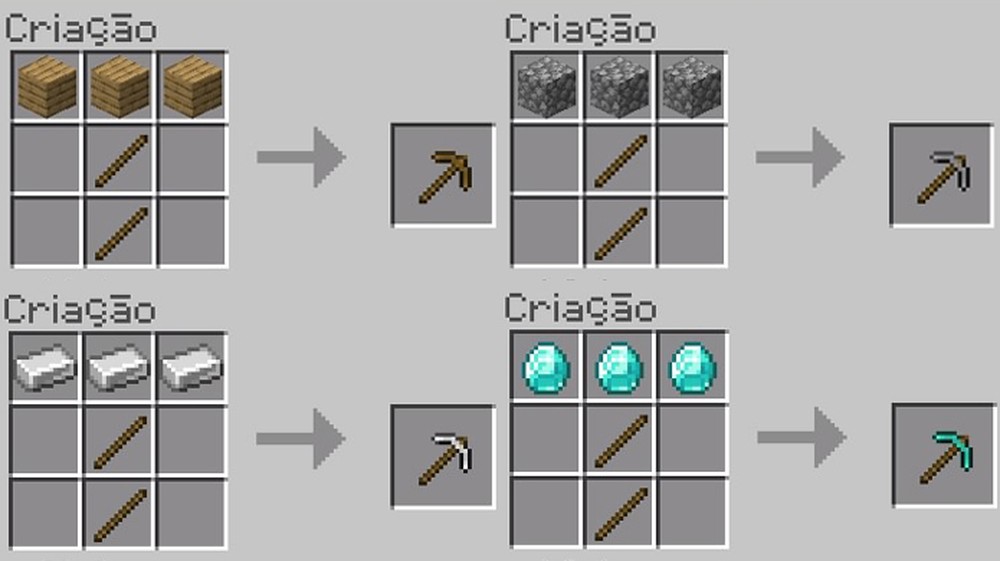 Como fazer Picareta no Minecraft