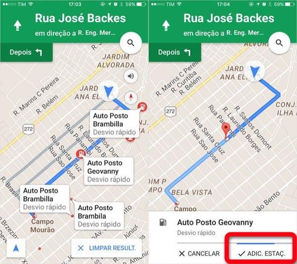 Google Maps: como encontrar estabelecimentos na rota de viagem
