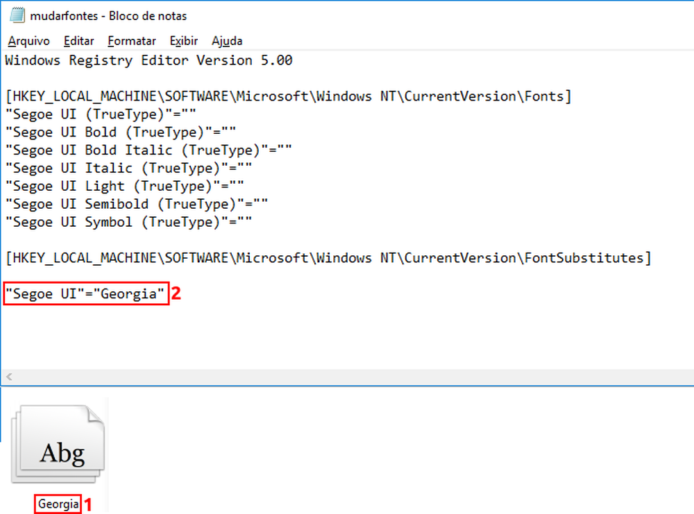 Como mudar a fonte padrão do Windows