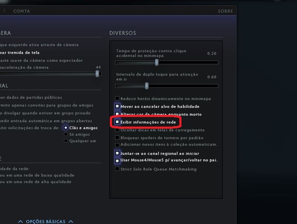 Como ver fps e ping no DotA 2