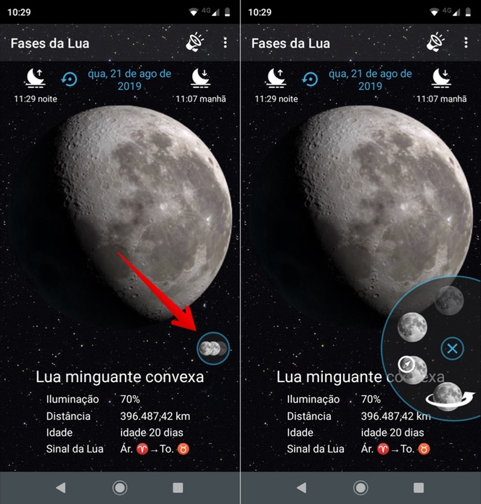 Calendário lunar no celular: aprenda como usar o app Fases da Lua