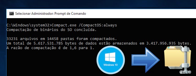 Windows 10 Compact OS: dica faz sistema operacional ocupar menos espaço