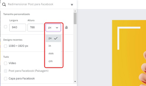 Como redimensionar imagem no Canva