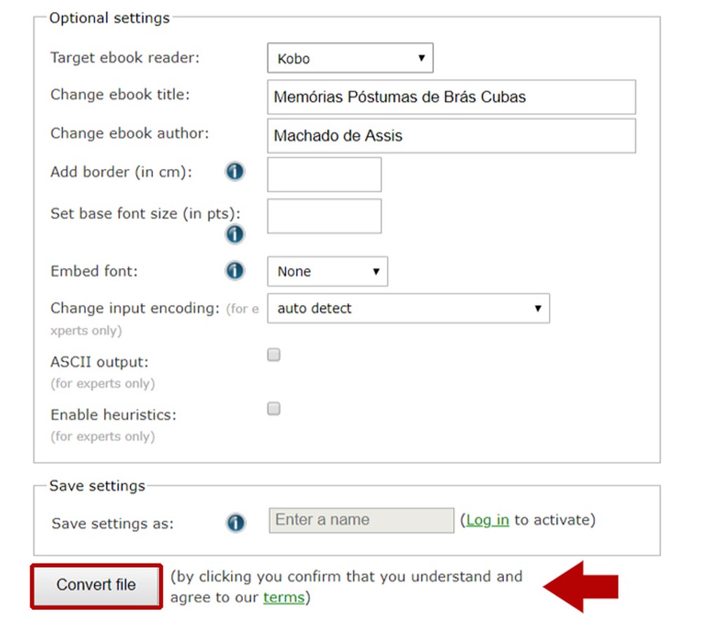 Como transformar PDF em e-book com o Online Convert