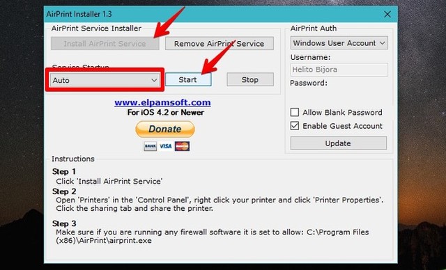 Como usar o AirPrint no Windows