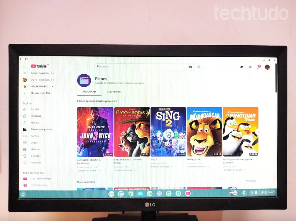 Como assistir a filmes no YouTube