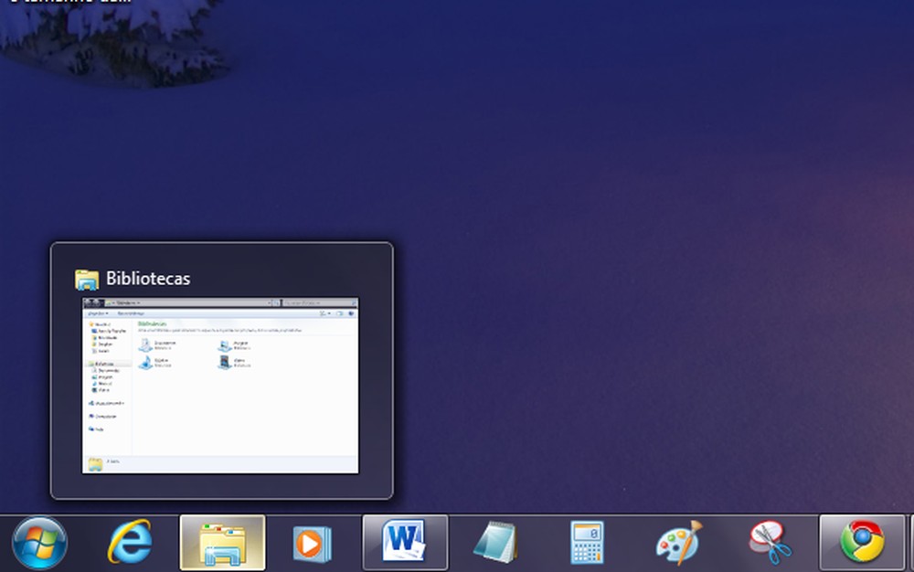 Como aumentar o tamanho das miniaturas da taskbar do Windows 7