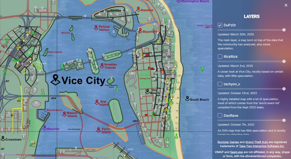 Mapa do GTA 6 no VImap: saiba o que é e como funciona site feito por fãs