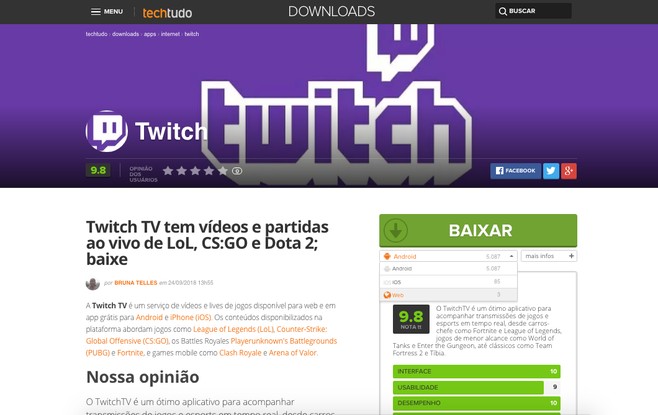 Twitch | Software | TechTudo