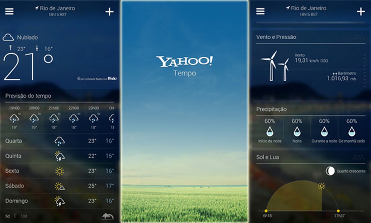 Yahoo Tempo: app renovado de previsão do tempo chega ao Android e iOS
