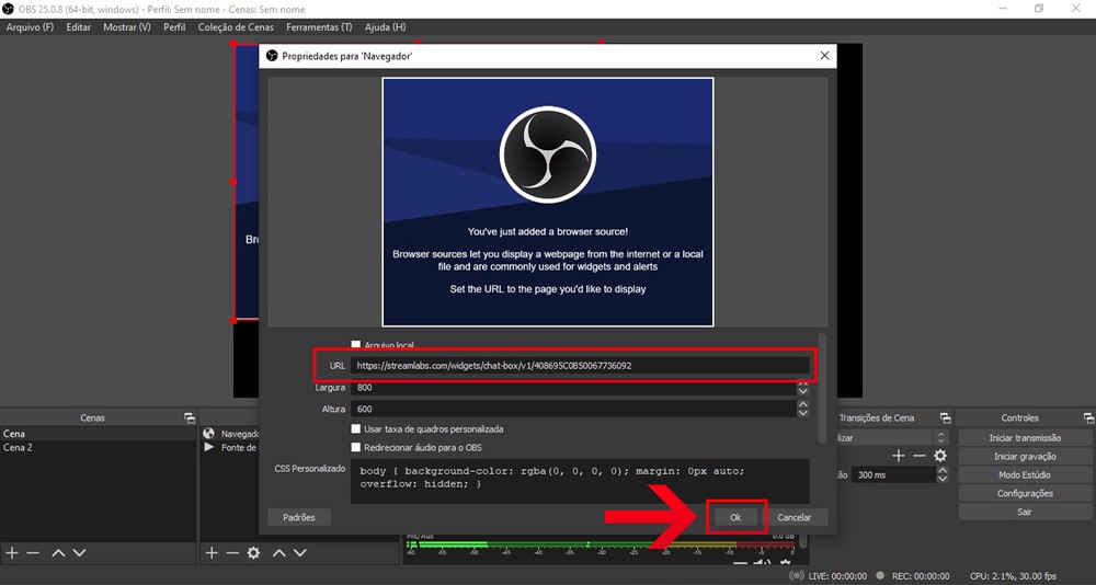 OBS Studio: tutorial de como configurar e usar o chat box