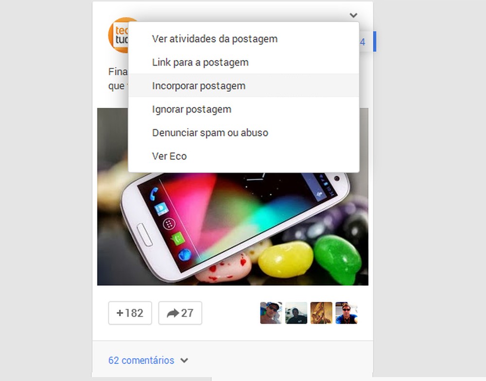 Saiba como embedar posts do Google+ em um site ou blog