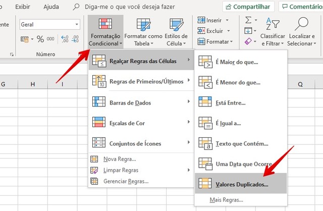 Como remover duplicados no Excel