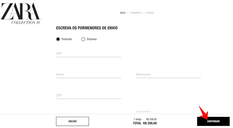 Como comprar online na Zara Brasil pelo PC ou celular