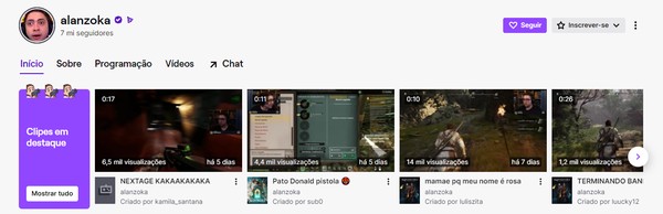 Alanzoka é primeiro brasileiro a alcançar 7 milhões de seguidores na Twitch