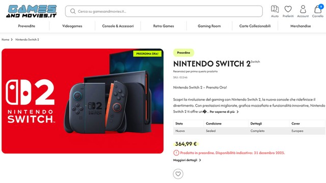 Nintendo Switch 2 sofre vazamento e tem preço revelado na Itália; veja