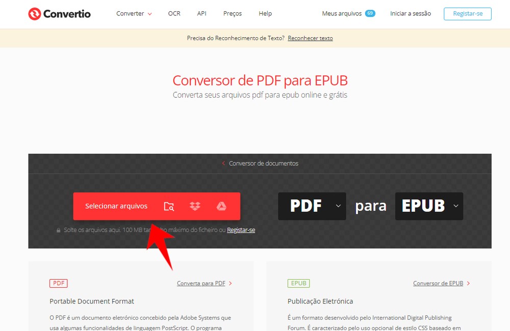 Como transformar PDF em EPUB