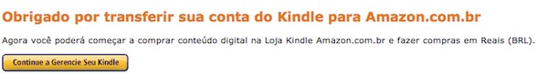 Veja como alternar a conta do Kindle entre as lojas brasileira e americana