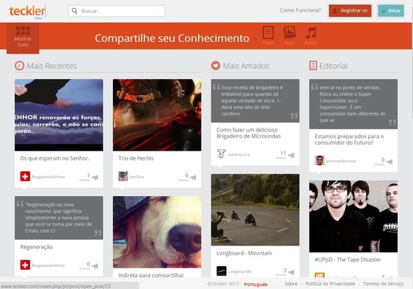 Conheça o Teckler, a rede social que paga pelas postagens dos usuários