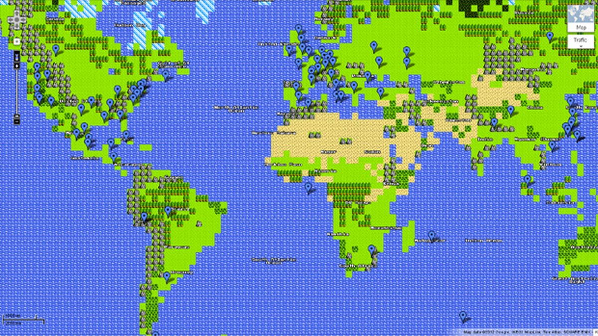 Confira a localização dos monstros escondidos no Google Maps 8 Bits
