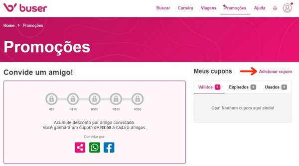 Buser: primeira viagem tem 20% de desconto; veja como conseguir