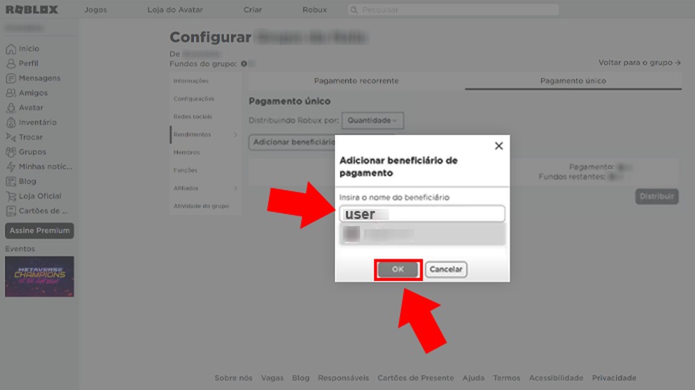 Como dar Robux para seu amigo no Roblox