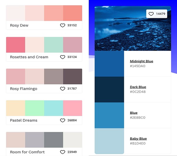 Canva: como escolher paleta de cores pelo celular