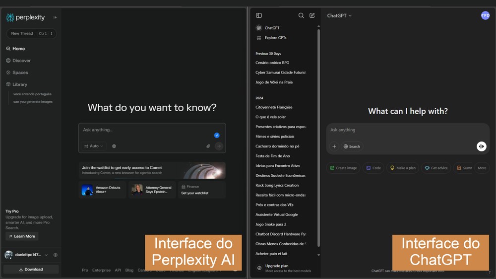 Perplexity AI vs. ChatGPT: qual chatbot é melhor? Compare as duas IAs