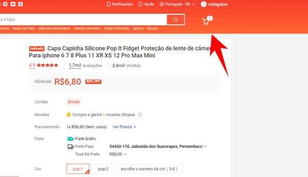 Como comprar na Shopee Brasil
