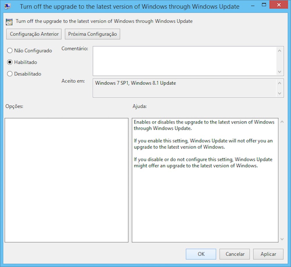 Como parar de receber notificações para atualizar o PC com Windows 10