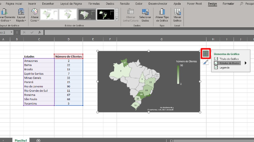 Como inserir e configurar mapas dinâmicos em planilhas do Excel