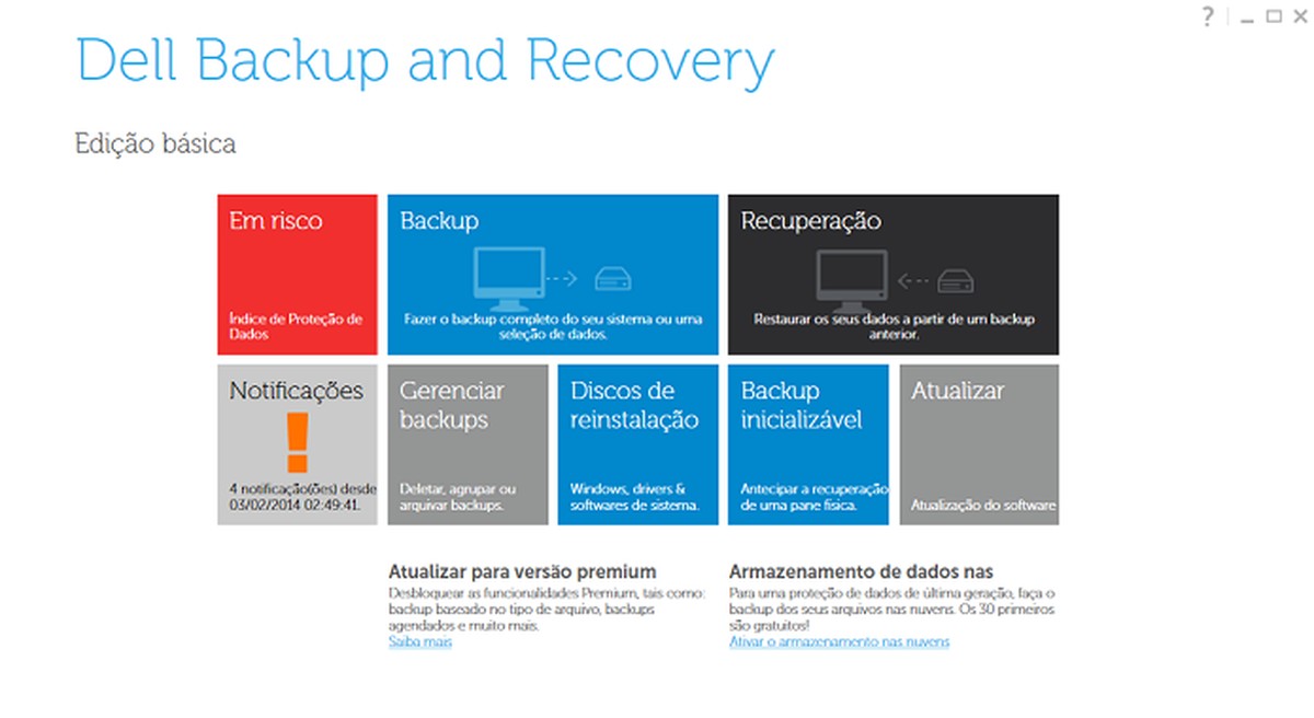 Como usar o Dell Backup and Recovery Manager?