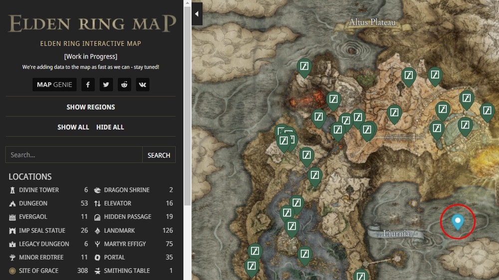 Mapa interativo de Elden Ring: como usar para registrar seu progresso