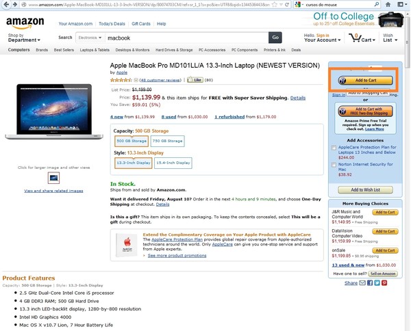 Como comprar na Amazon