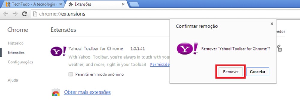 Como remover a barra de ferramentas Yahoo! Toolbar do navegador