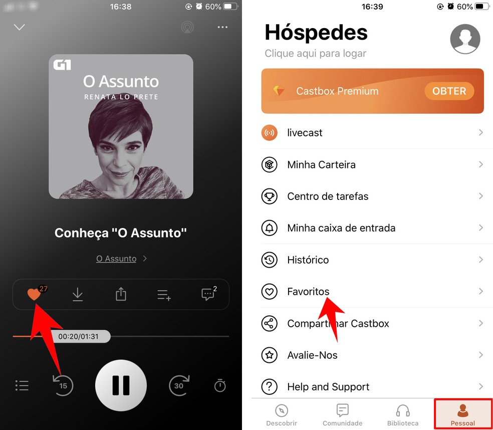 Como ouvir podcasts no celular com o Castbox