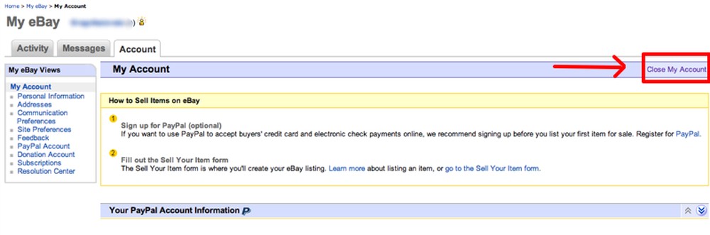 Saiba como cancelar sua conta do eBay