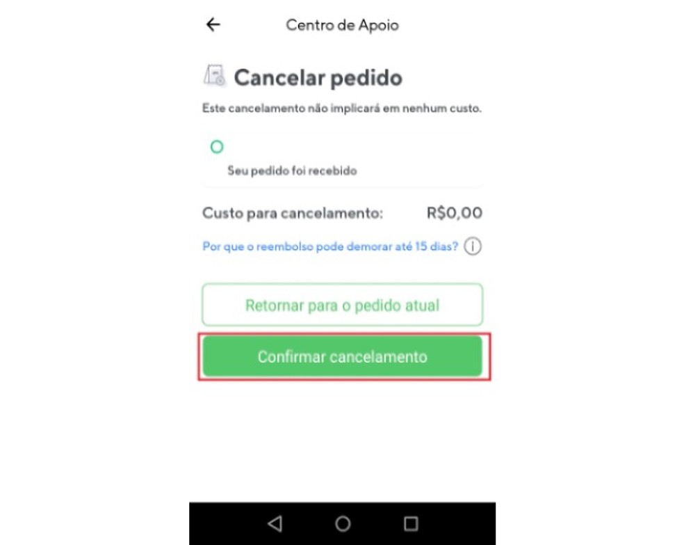 Como cancelar pedido na Rappi