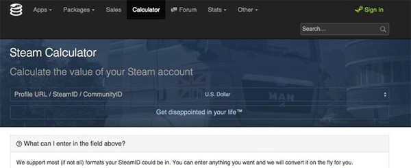Como usar o Steam Calculator para saber detalhes de sua conta