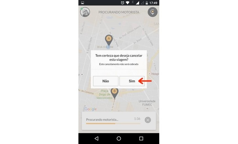 Como cancelar uma corrida no Cabify