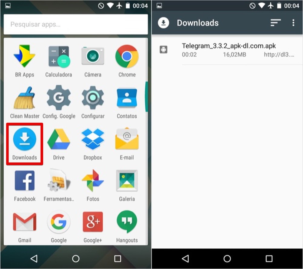 Como baixar o app do Telegram via apk