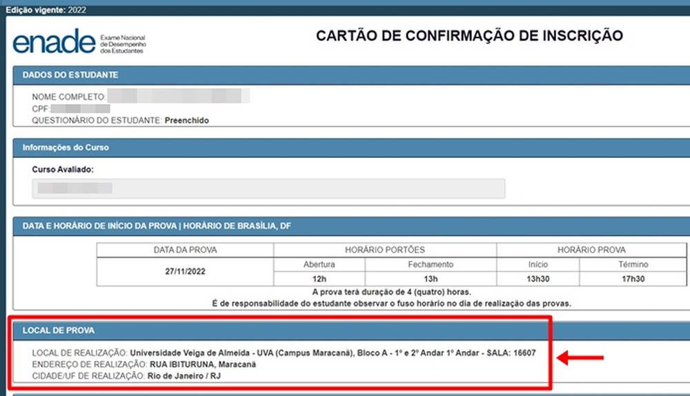 Enade 2022: como consultar o local de prova