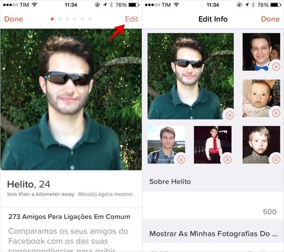 Como mudar as suas fotos no Tinder
